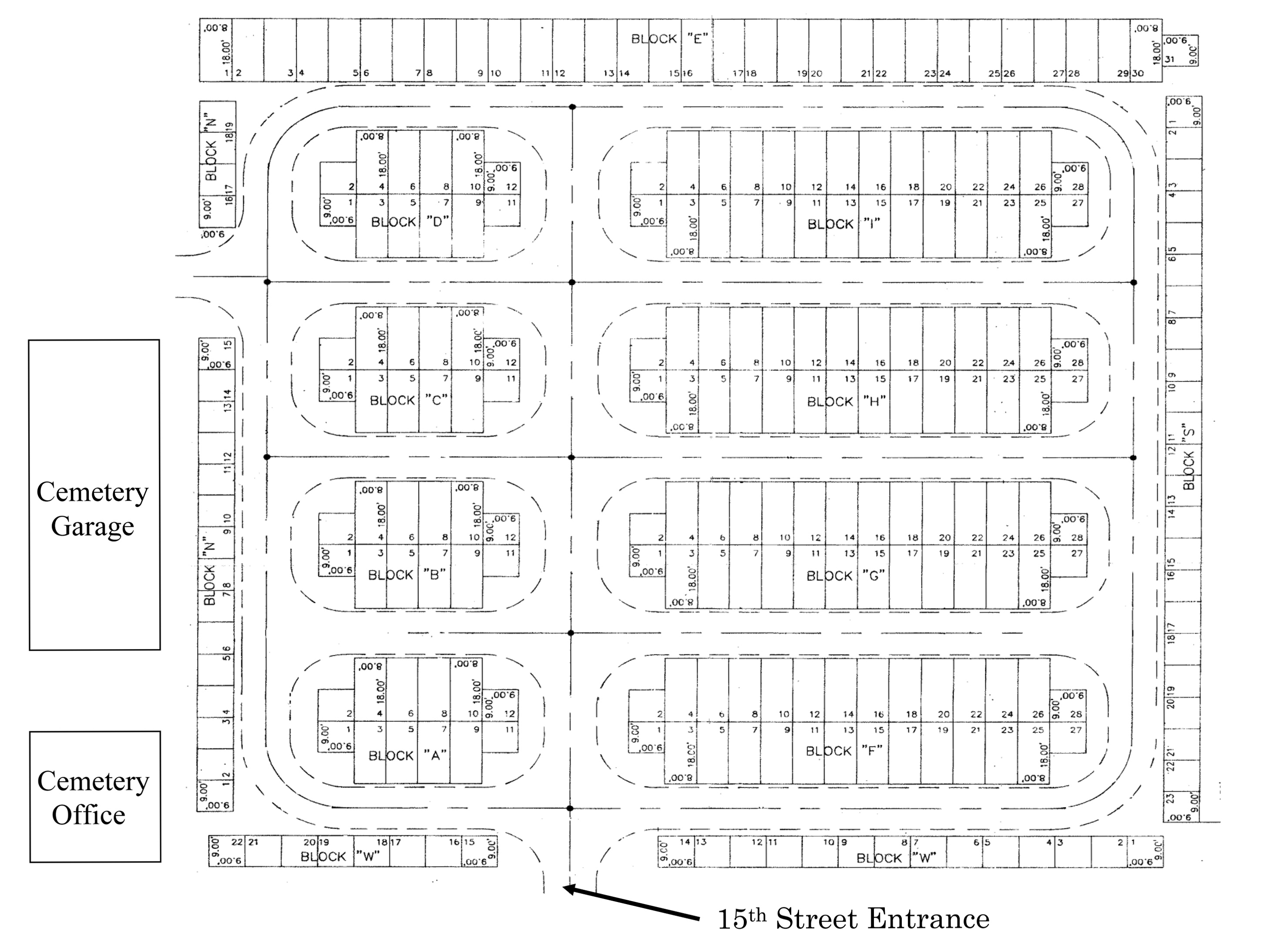 Live Oak Section – Oakdale Cemetery